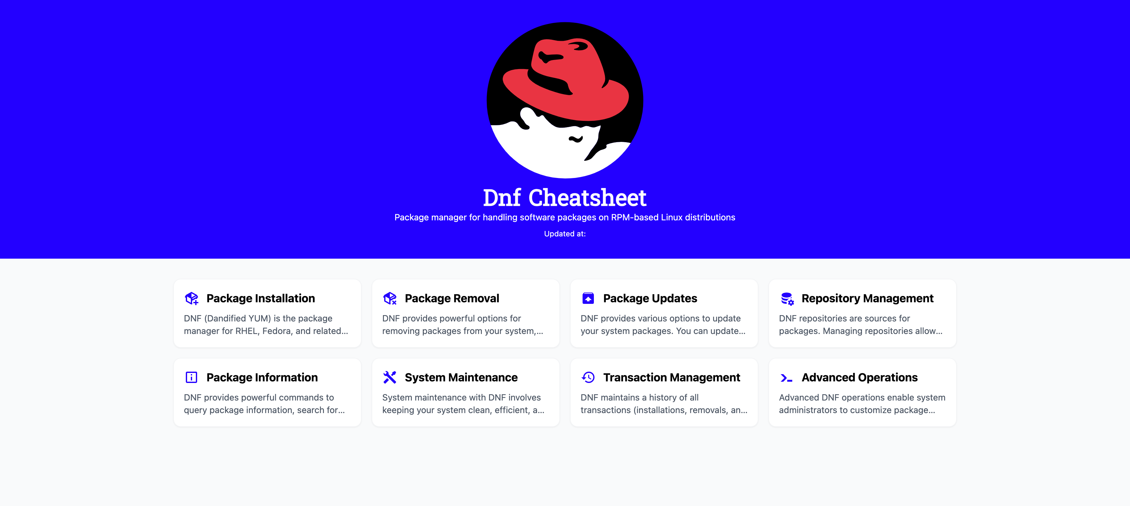 Dnf Quick Reference Cheat Sheet