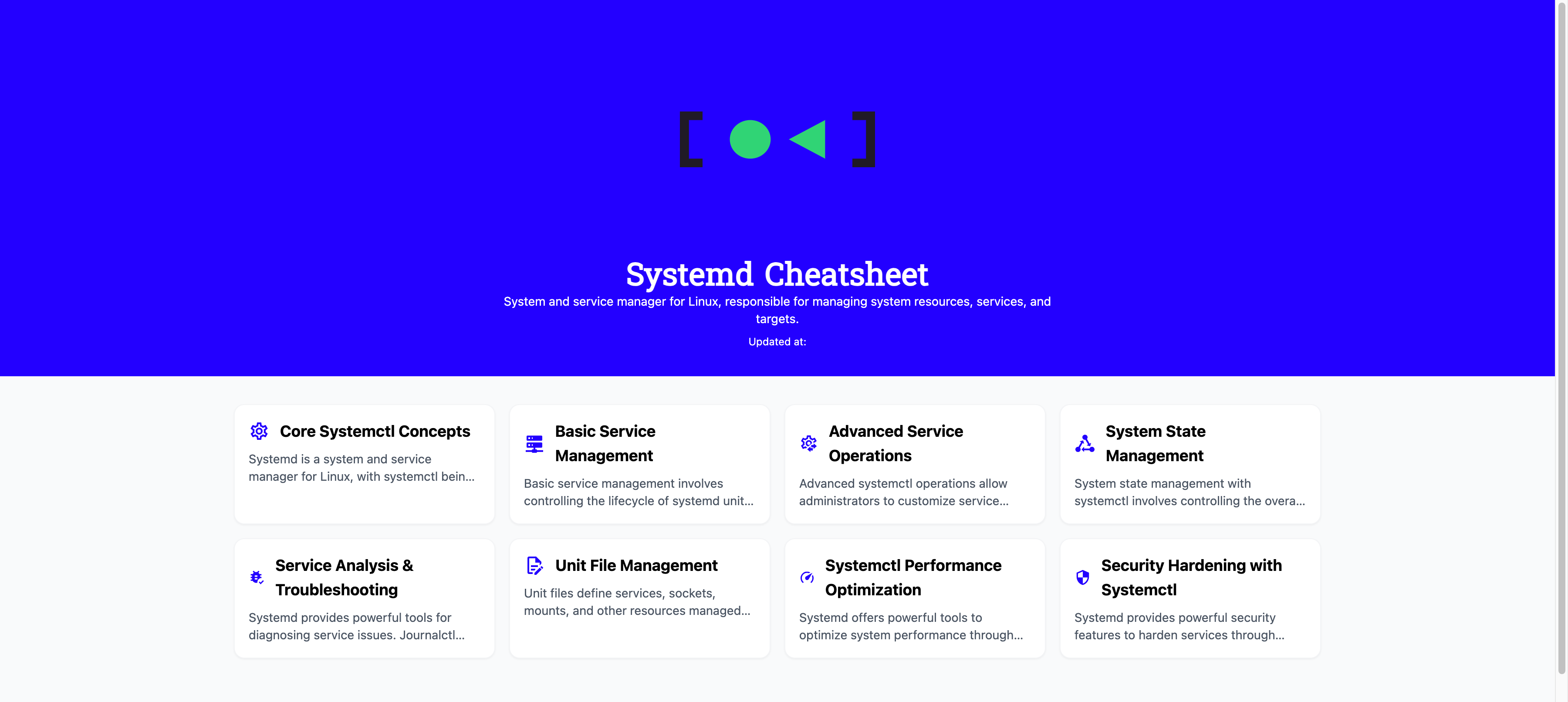 Systemd Quick Reference Cheat Sheet